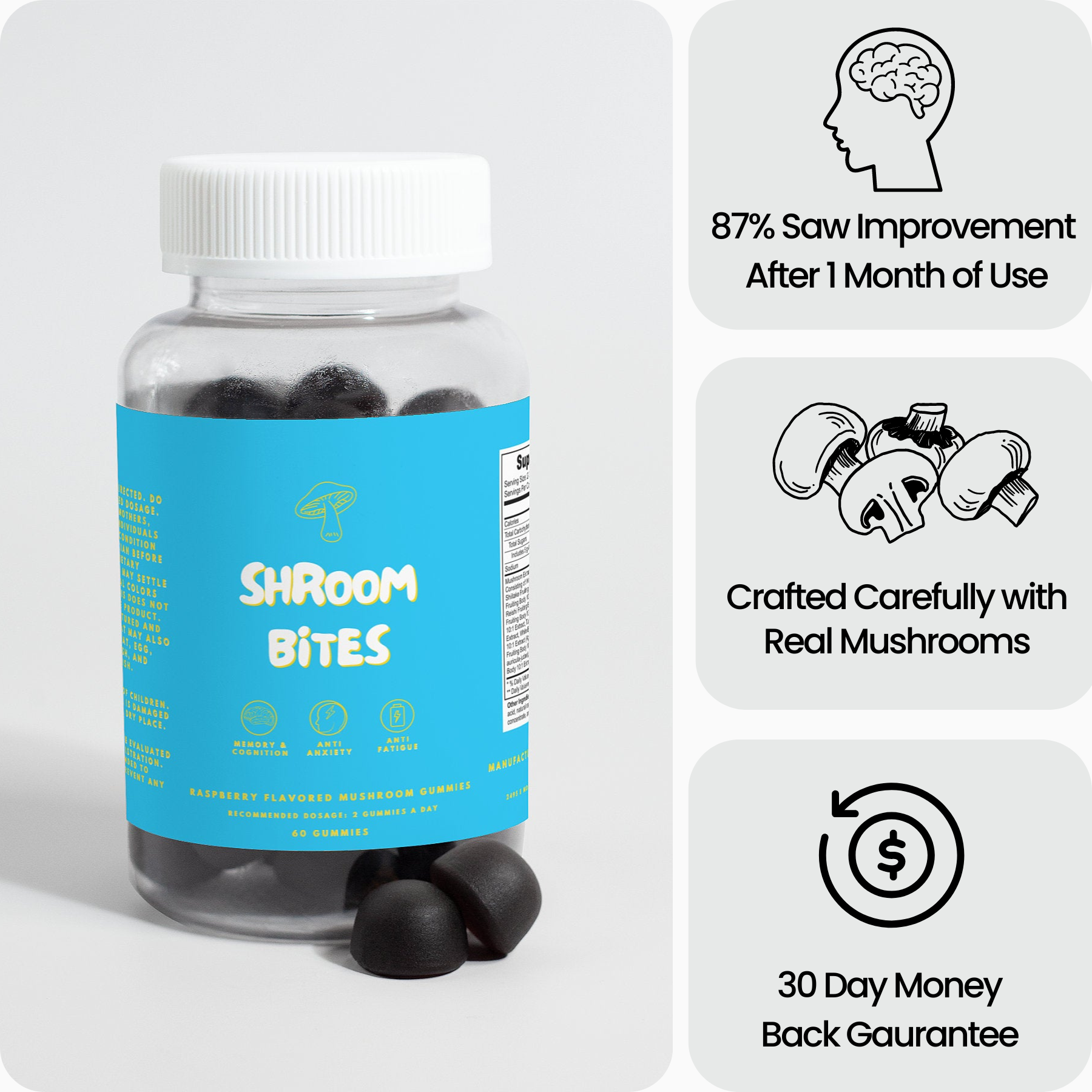Super Mushroom Daily Gummies – Shroom Sips